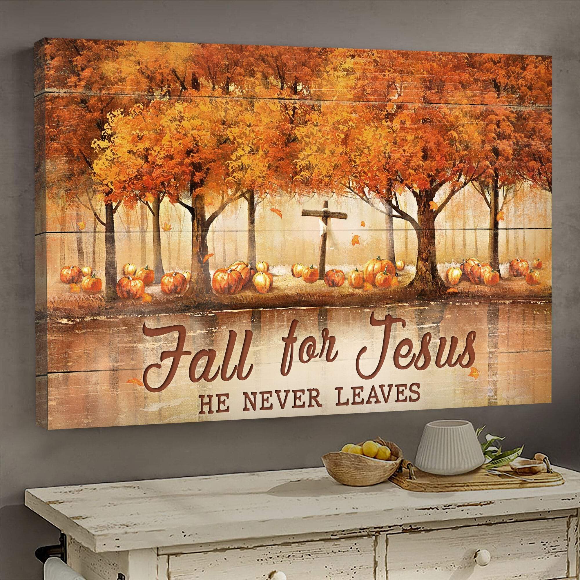 Jesus - Fall tree and pumpkin - Fall for Jesus, he never leaves ...