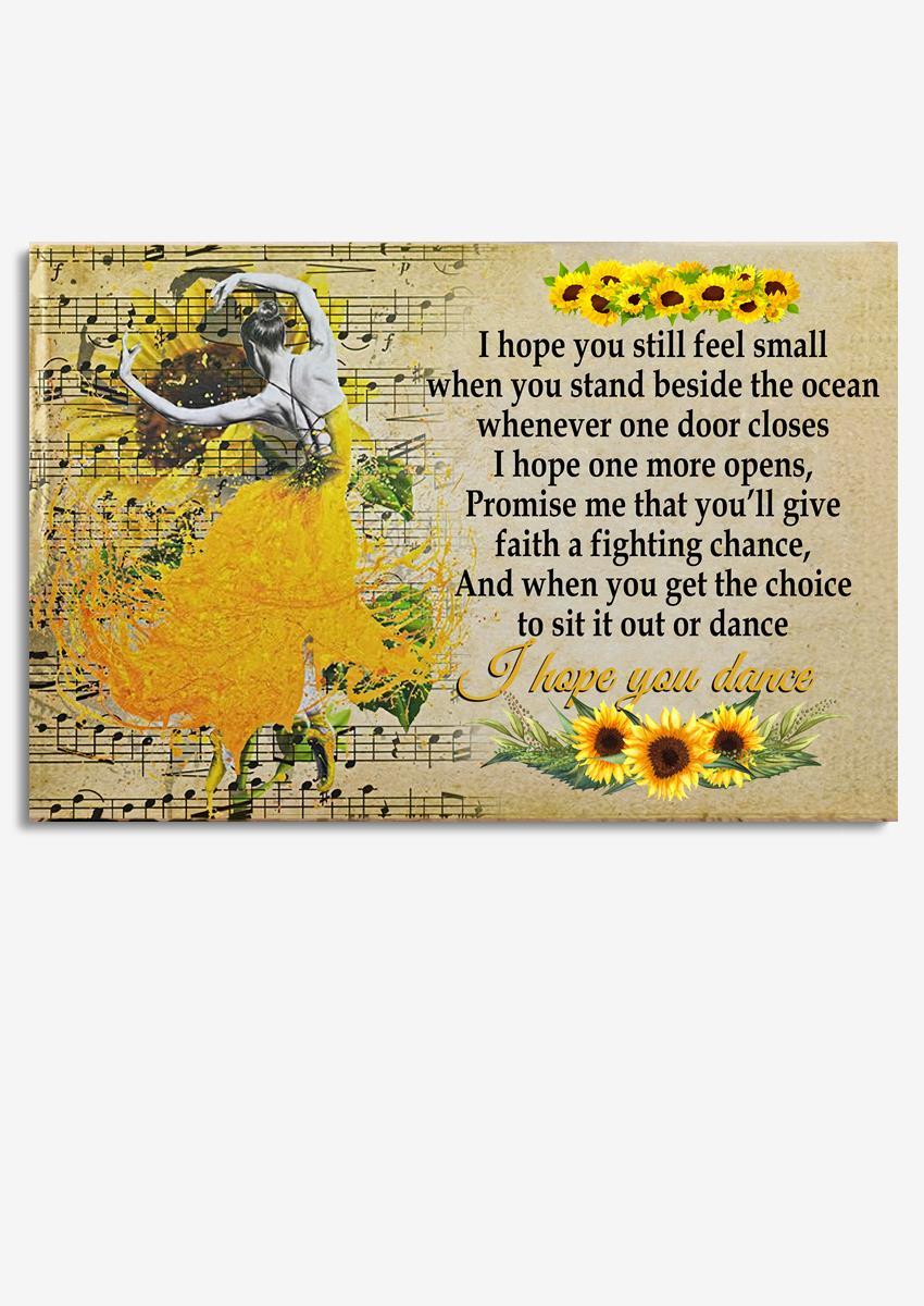 I Hope You Dance Motivation Letter Quote Wall Art Gift For Dancer ...