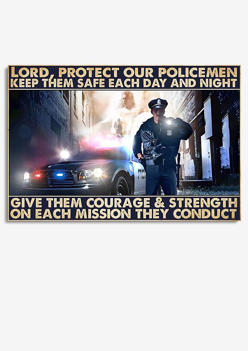 Lord Protect Our Policemen Praying Wall Art Gift For Policeman Veteran ...