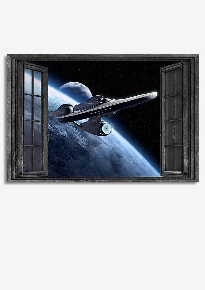 Spacecraft Star War Window View Movie Wall Art For Home Decor ...