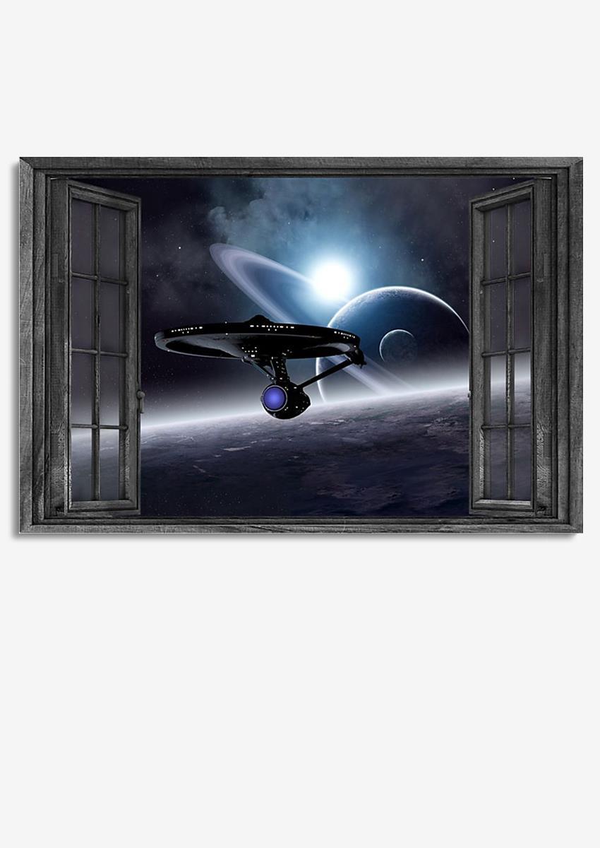 Spacecraft Star War Window View Movie Wall Art For Home Decor ...