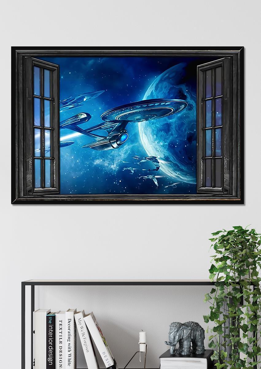 Spacecraft Star War Window View Movie Wall Art For Home Decor ...