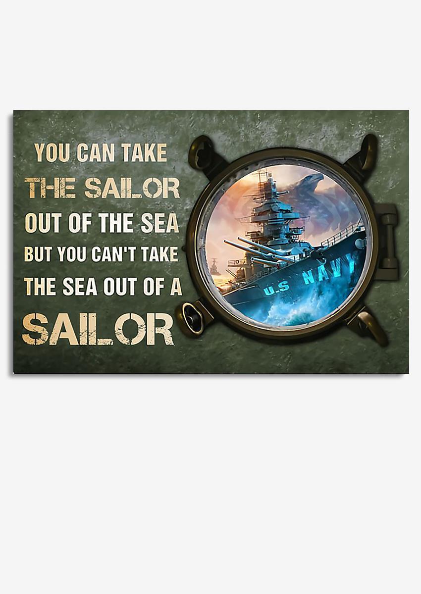 You Can't Take The Sea Out Of Sailor Inspiration Wall Art Gift For ...