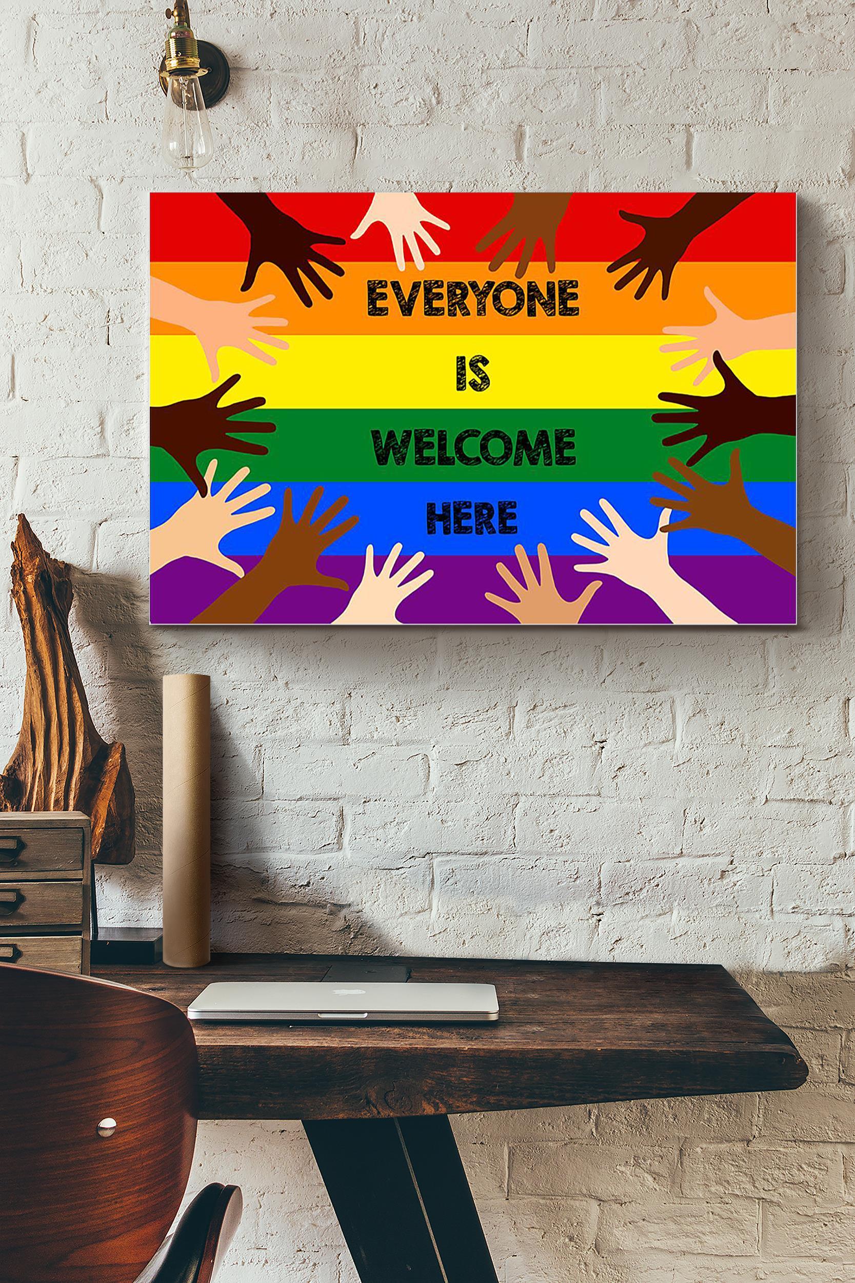Everyone Is Welcome Here Lgbt Poster - The Daisy Shop