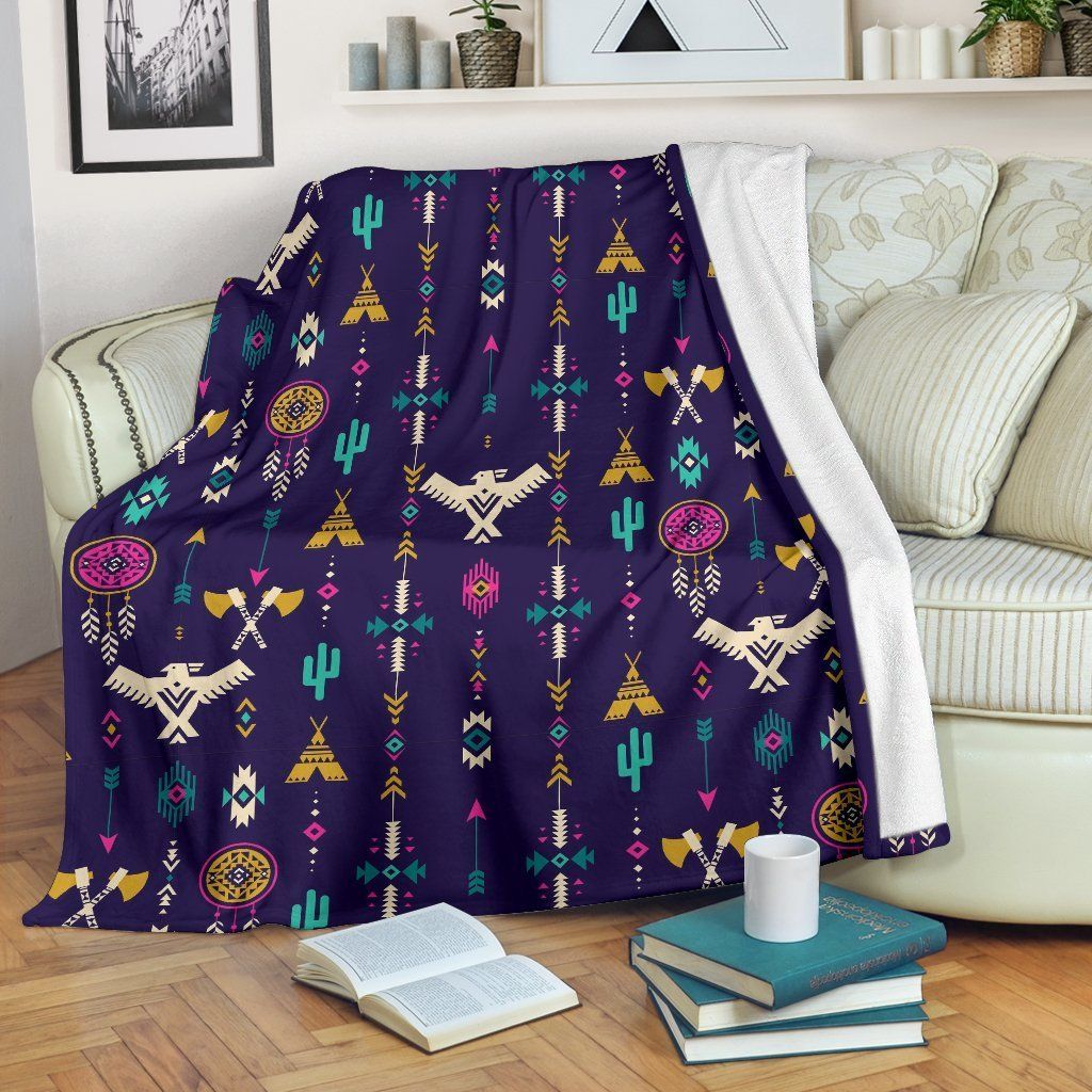 Indians Tribal Native Navajo American Aztec Pendleton Fleece Blanket ...